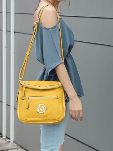 MKF Crossbody Bag for Women, Vegan Leather Messenger Purse β Designer Pocketbook Handbag Shoulder Strap