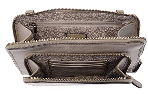 Joy Susan Women’s Brushed Mini Convertible Zip Around Wristlet