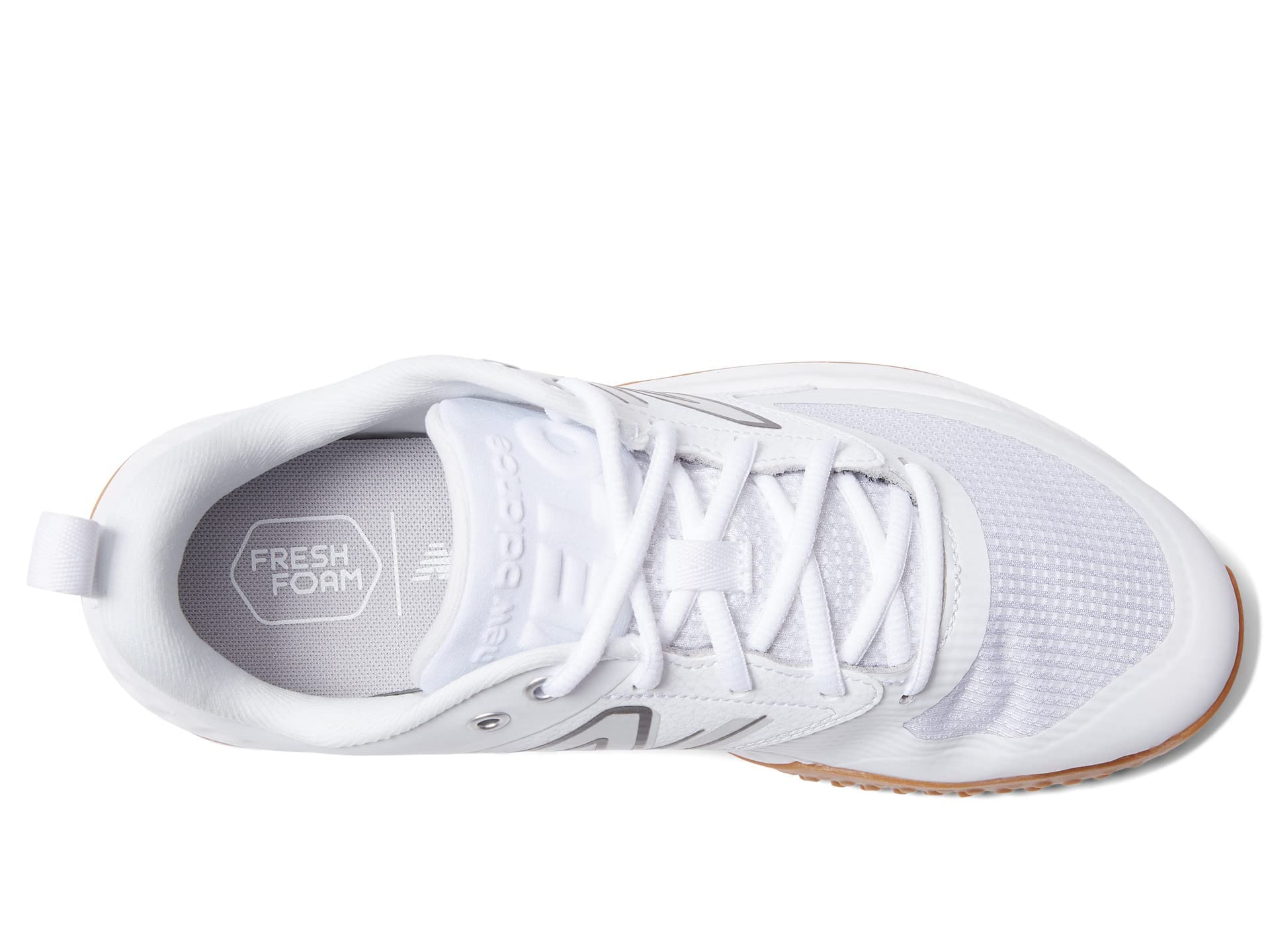 New Balance Women's Fresh Foam Velo V3 Turf-Trainer Softball Shoe, White/White, 8.5