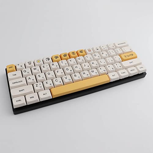 Hyekit PBT Keycaps 137 Keys Dye-Sublimation Keycaps XDA Profile Japanese Keycaps Cute Keycaps for Cherry Gateron MX Switches Mechanical Keyboards