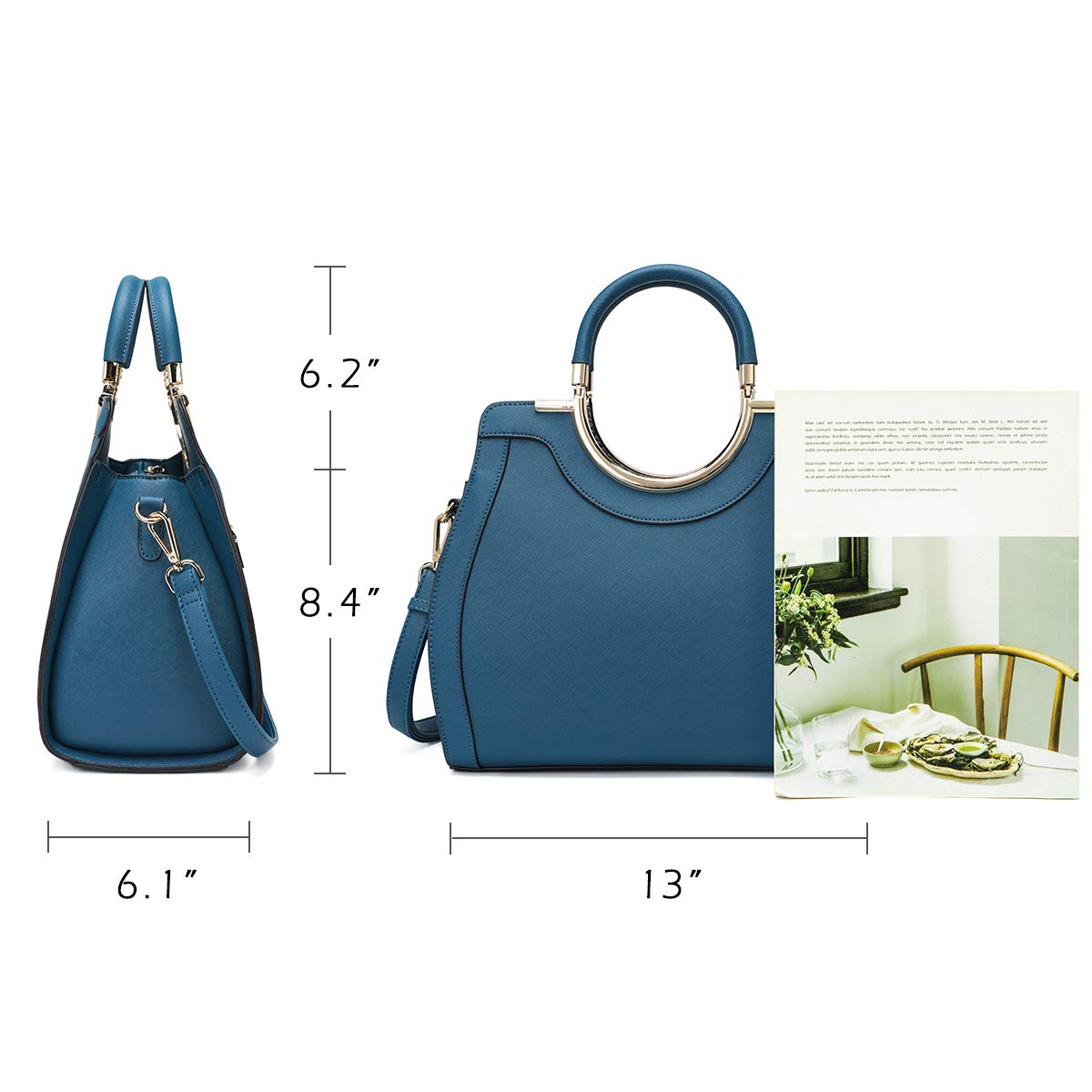 LJOSEIND Women’s Handbags Designer Purses Satchel Totes Structured Shoulder Bags