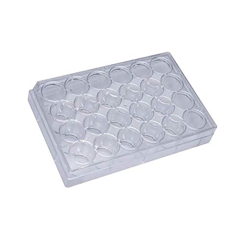 Grow Cells with Olympus 24-Well Tissue Culture TC Treated Plates, Sterile, Individually Wrapped, Flat Bottom Wells, 100 Treated Cell Culture Plates/Unit