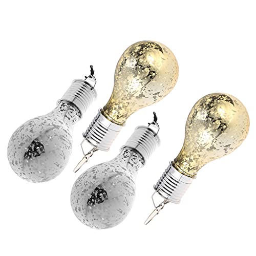 SOLUSTRE Outdoor String Lights Outdoor String Lights Led Bulb 4pcs Garden Light Outdoor Garden Home Hanging Decoration Solar Light Bulbs Golden Globe Light Bulbs Led Bulbs Led Bulbs