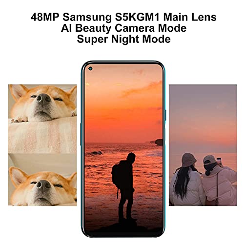 CUBOT Unlocked Phone, X30 8GB+128GB Unlocked Cell Phone, 6.4" Screen Android Phone, 48MP Camera, 4G Dual SIM Phone, 4200mAh Battery, AT&T, GSM, T-Mobile, US Version, Gradient Green