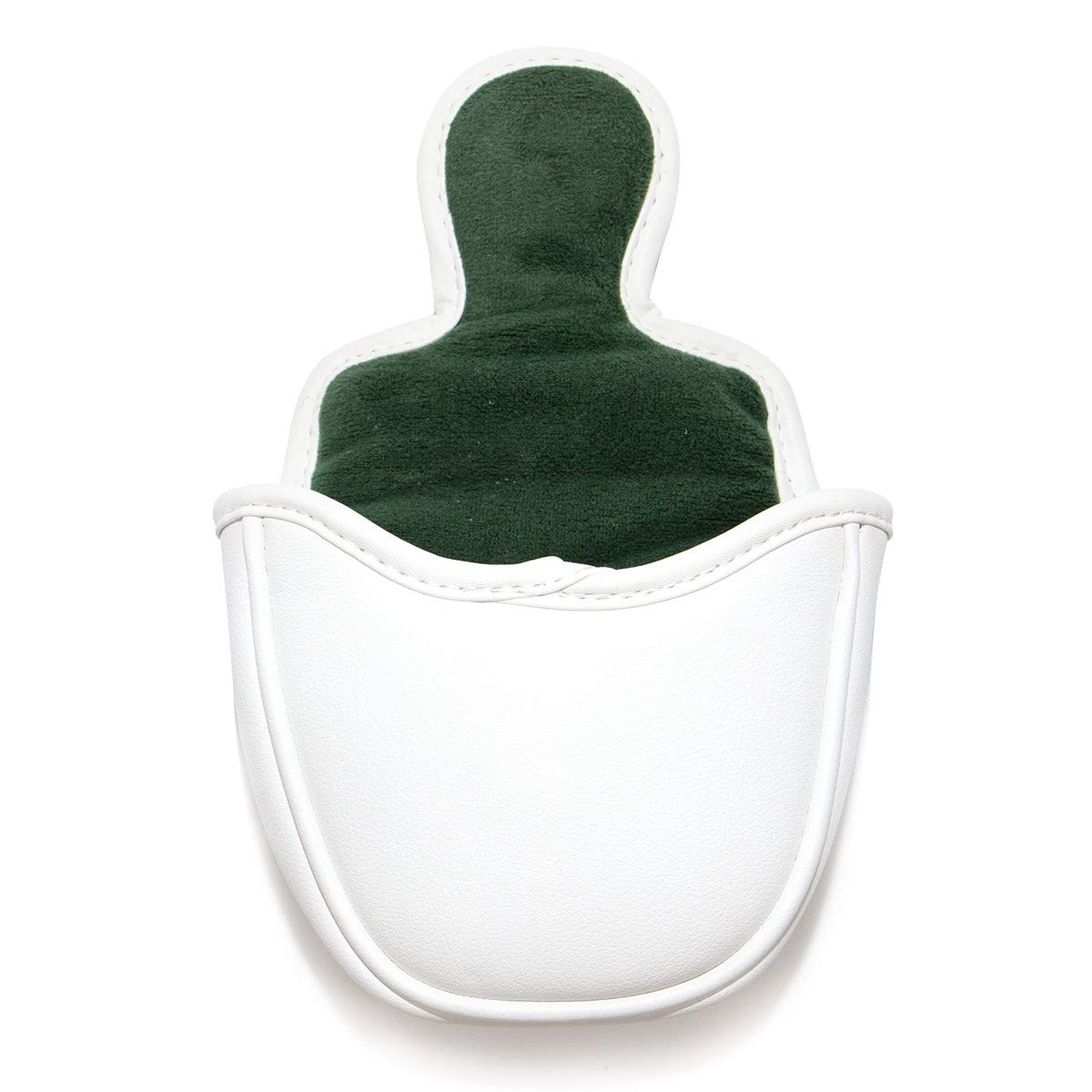 barudan golf Green White Shamrock Golf Headcover Head Covers Magnetic Mallet Putter Club Cover Protector Synthetic Leather Well Made for Odyssey 2ball Putters,Scotty Cameron,Tayormade,Ping (White)