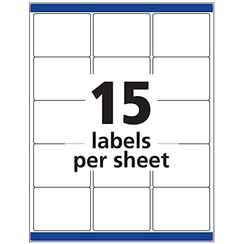 Avery ID Labels, Sure Feed Technology, Permanent Adhesive, 2" x 2-5/8", 5 Packs (6572)