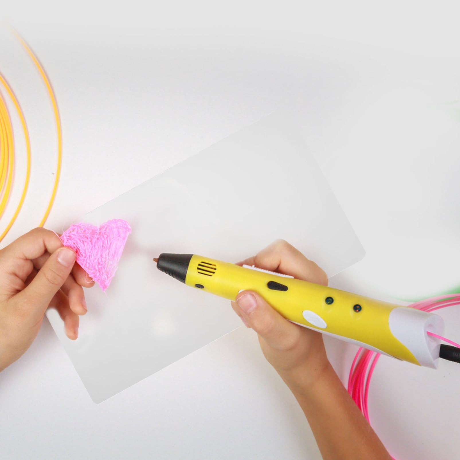 FELTECHELECTR 10pcs Board 3D Printing Pen Mat 3D Pen Pad Drawing Board 3dpen Mat Art Mats Kids 3 Mat 3D Pen Mat 3D Doodler Pen Mat Child White Three-Dimensional PVC Drawing Tool