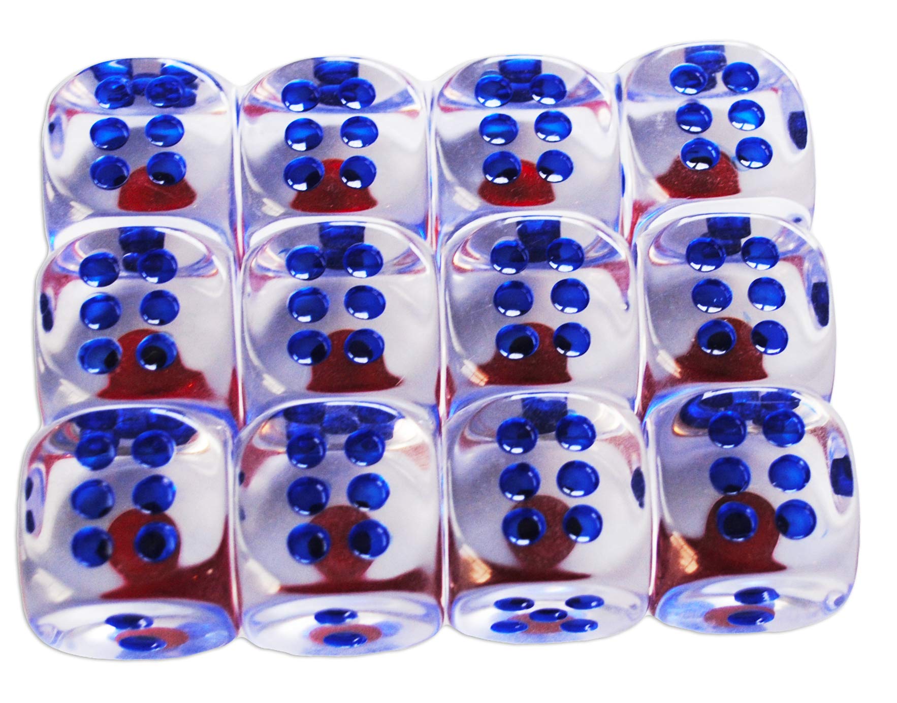 Hobby Monsters 10 25mm Clear Transparent Jumbo Playing Dice