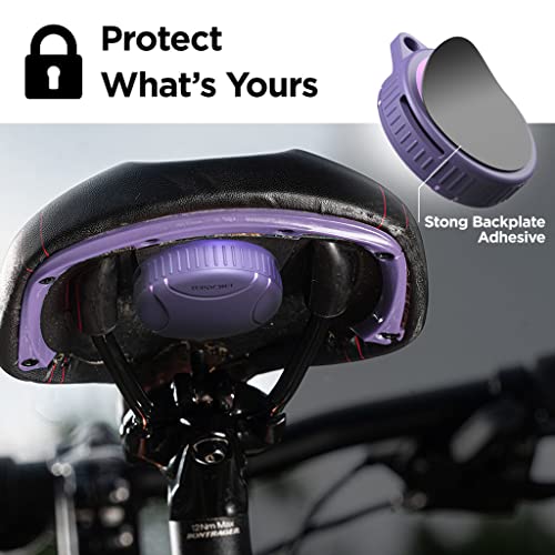 Encased Waterproof Airtag Case Compatible with Apple Airtag Keychain Holder Black Purple - 2 Pack