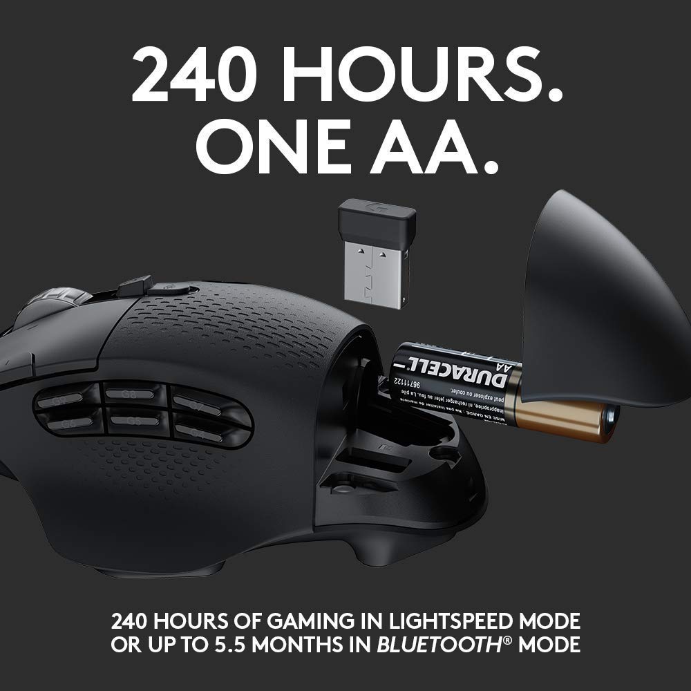Logitech G604 Lightspeed Wireless Gaming Mouse (Renewed)