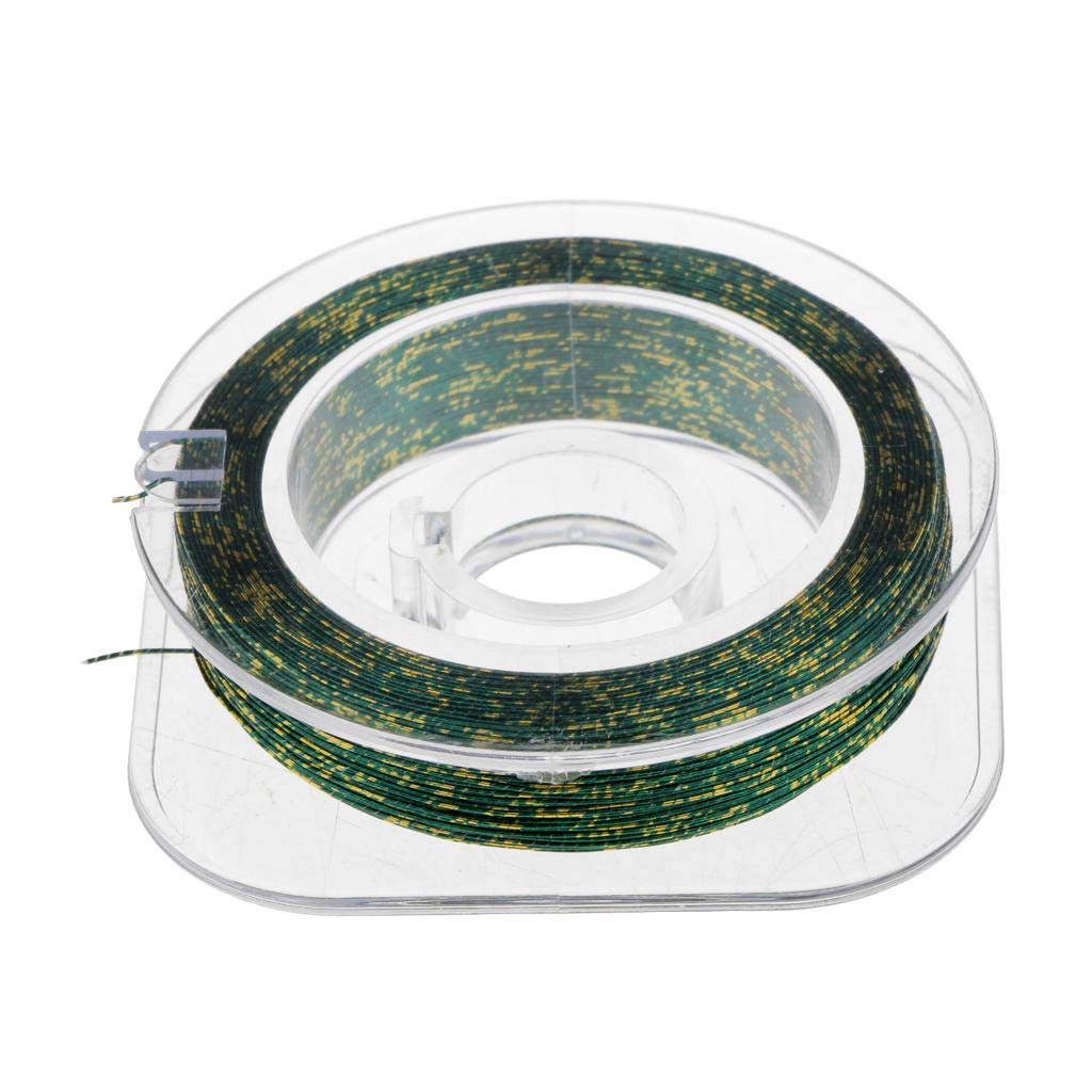 Baosity Metallic Guide Wrapping Fishing Line Thread for Rod Building, Green