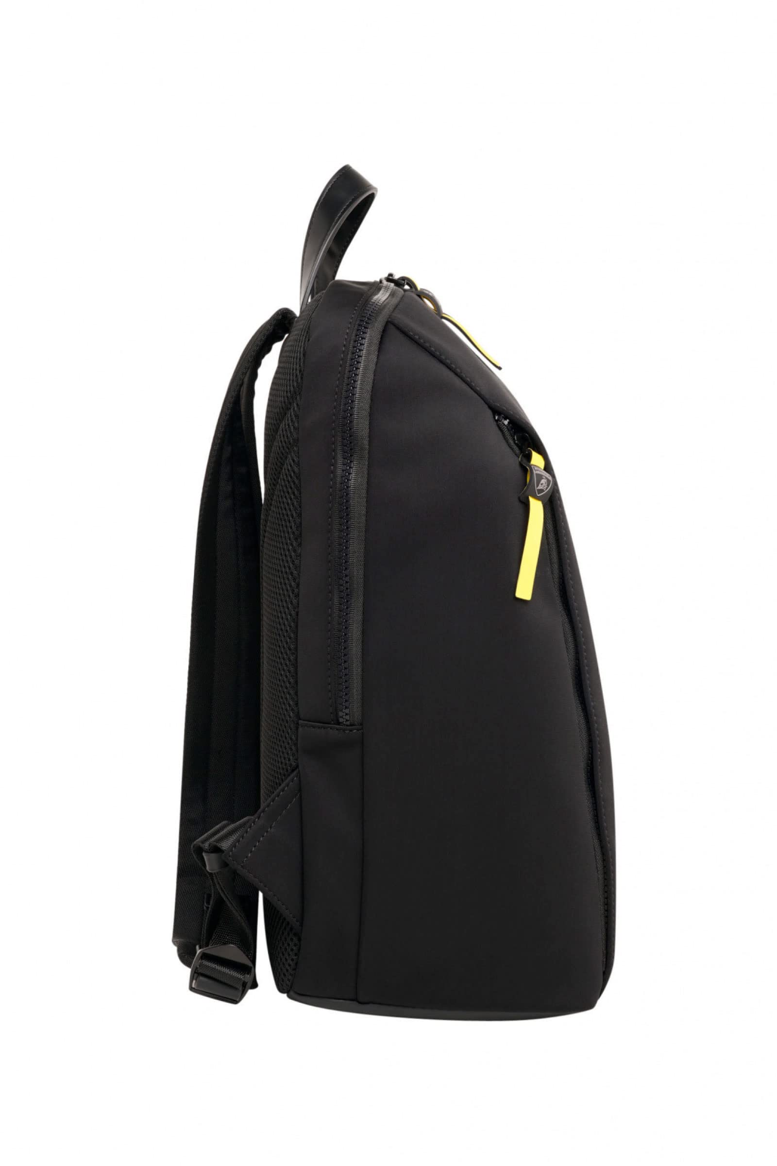 Automobili Lamborghini Men's backpack black with yellow print, Black