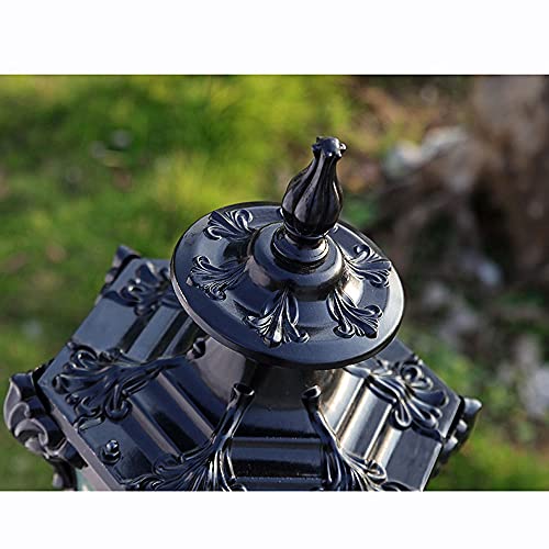 MHCZBGY Home Outdoor Column Headlights Garden Villa Decorative Lamp Aluminum Black Pillar Light Waterproof Column lamp Vertical Yard Column Light Outdoor Column lamp