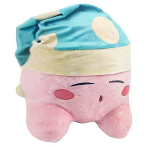 Kirby Sleep 12" Mega Plush - Cute Plushies, Big Plush & Soft Pillow Kirby Gifts for Kids & Adults! Kirby Plushes Available Include Whip Kirby, Kirby Sleep, Fighter Kirby, and Link Kirby Sword.