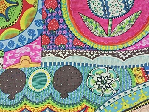 V Vedant Designs Hand Block Printed Indian Natural Cotton Jaipuri Print Sanganeri Kurti Print Fabric by 5 Yard