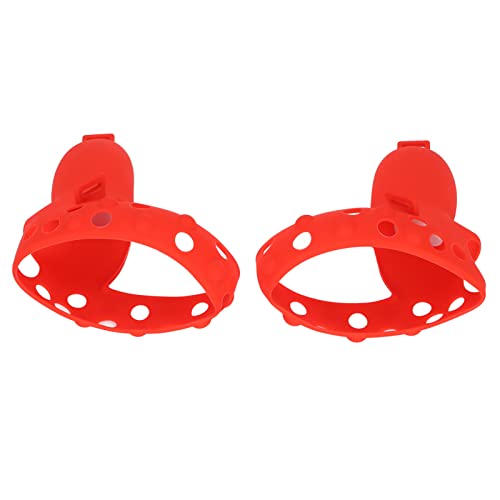 CHICIRIS Handle Protective Sleeve, Controller Grip Cover Sweatproof Antislip Silicone Adjustable with Strap for Quest 2(red)