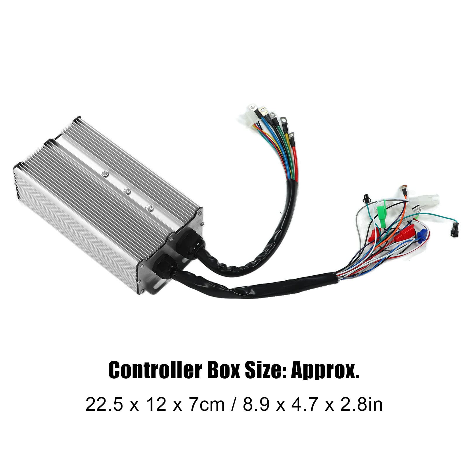 CHICIRIS Intelligent Brushless Controller, Aluminum Alloy Shell 24 Tubes 36V 48V 60V 3000W Brushless Motor Controller for Electric