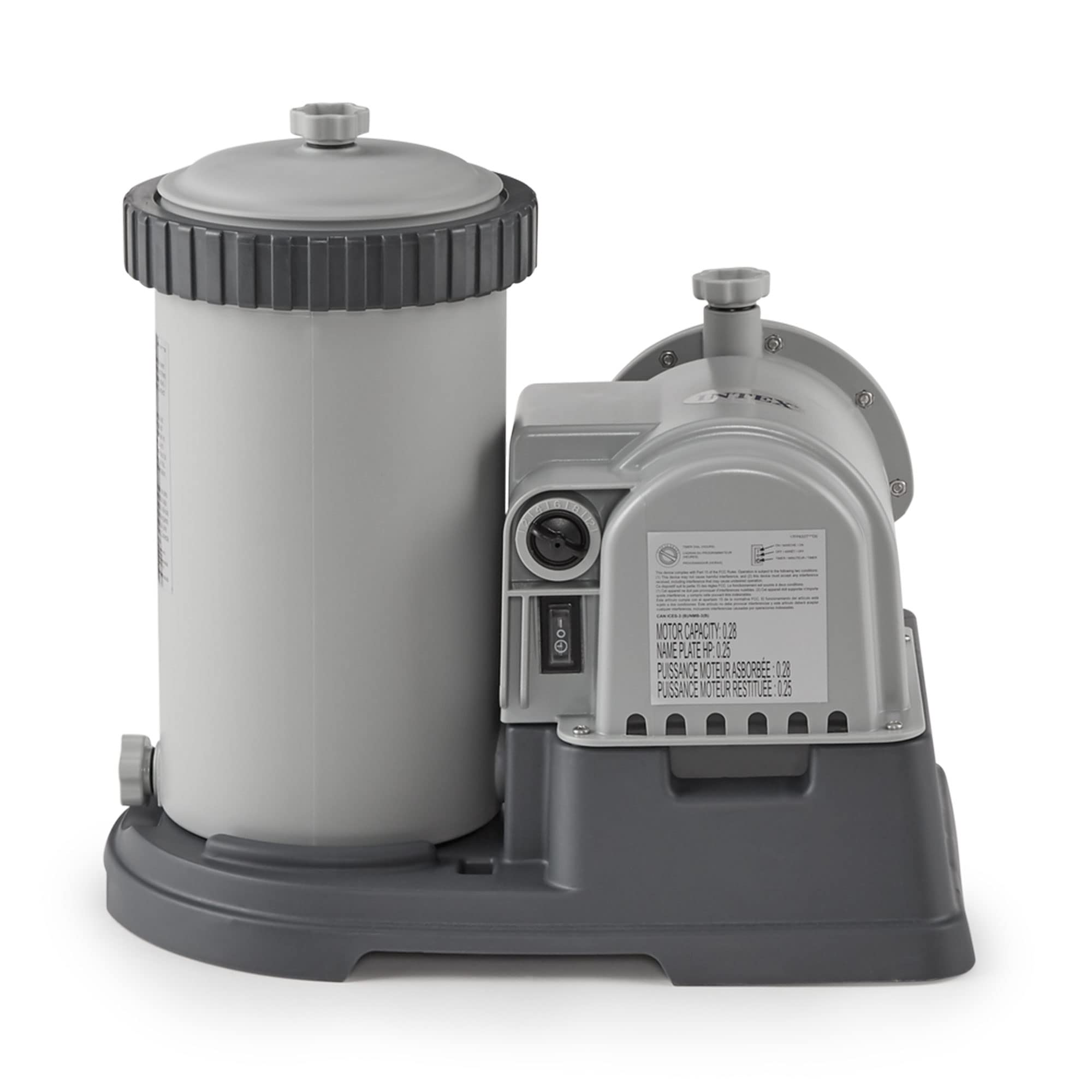 Intex 2500 Gallons Per Hour Above Ground Swimming Pool Cartridge Filter Pump System with a Pair of 59 Inch Long Pool Pump Accessory Hoses, Aqua