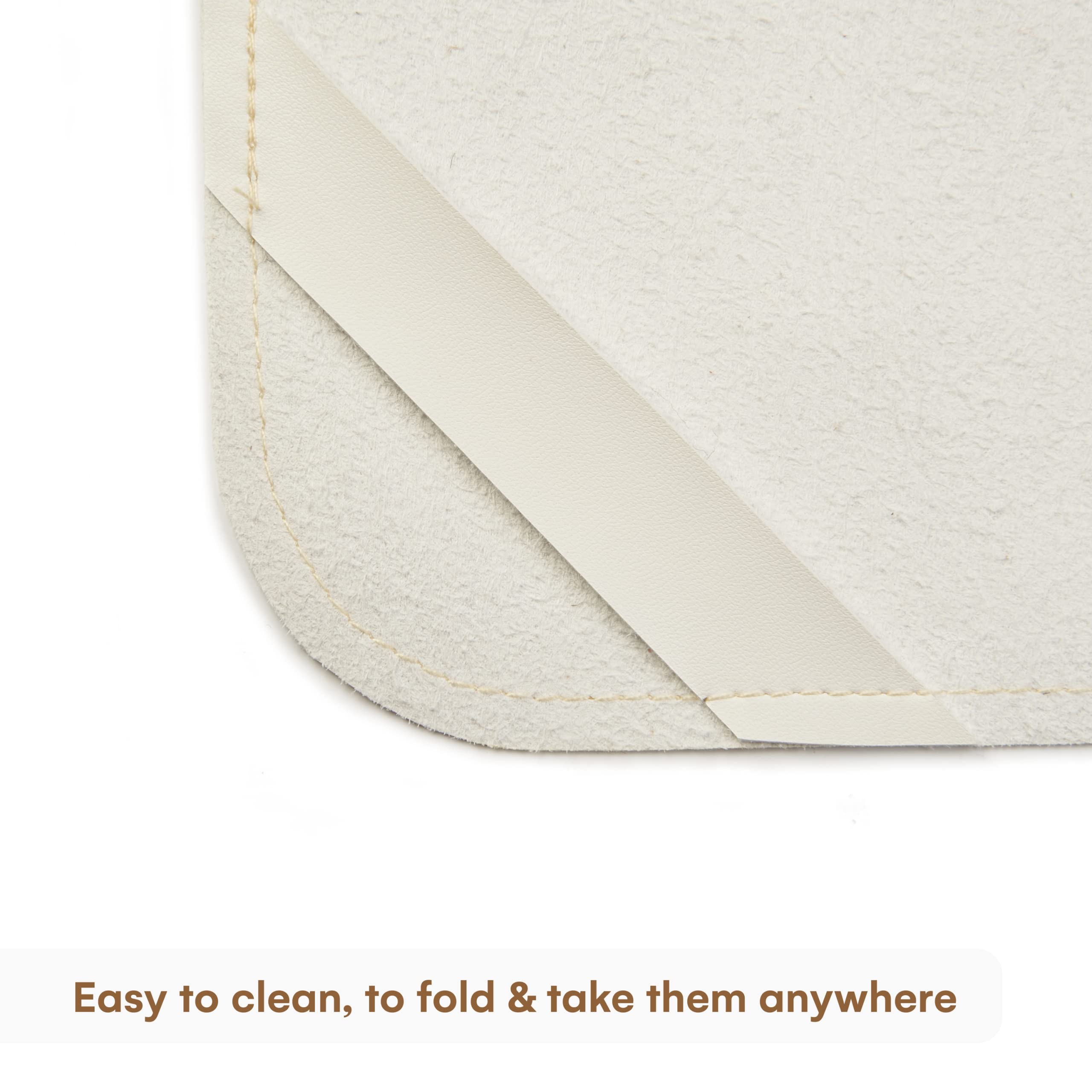 CHILDLIKE BEHAVIOR Vegan Leather Baby Changing Pad- Wipeable Portable changing Pad for Babies- Perfect for Travel- Foldable and Waterproof changing mat - Breathable and Gentle on Babys Skin-Grey 16x30