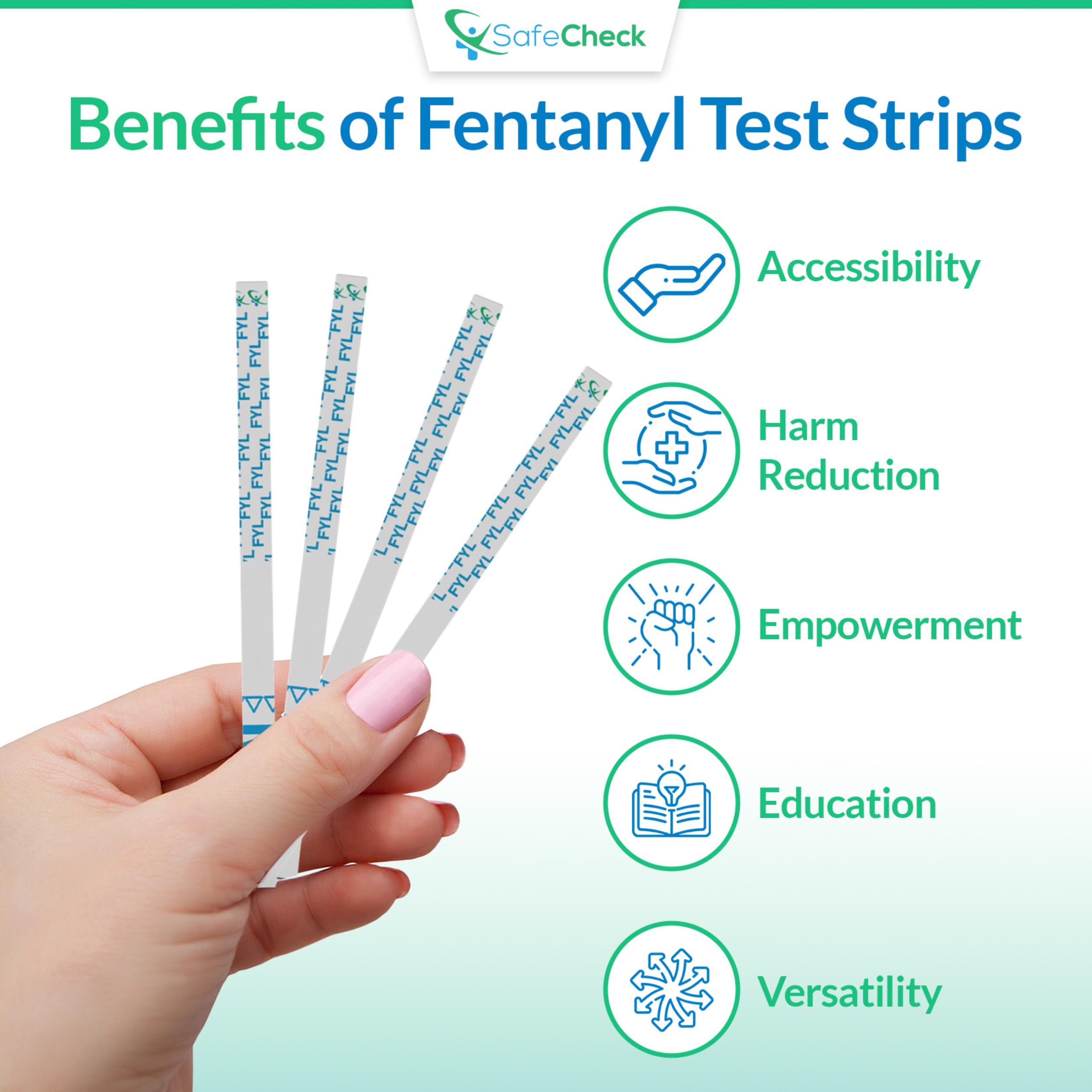 Fentanyl Test Strips 25 Pack | SafeCheck Highly Sensitive Fentanyl Test Strips for Testing Drugs | Fentanyl Testing Strips for Pills, Powders | Fentanyl Test Kit