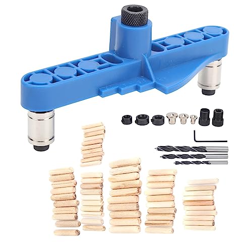Efficiently Drill Perfect Holes with 2-In-1 Straight Hole Locator Kit Doweling Jig Drilling Guide Puncher Set - Essential Woodworking and Carpentry Tools