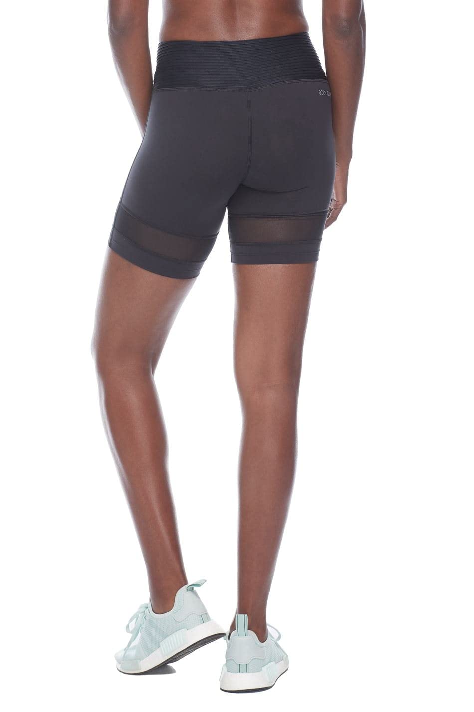 Body Glove Active Women's Mercury Performance FIT Activewear Short with Pintuck Detail, Black, Medium