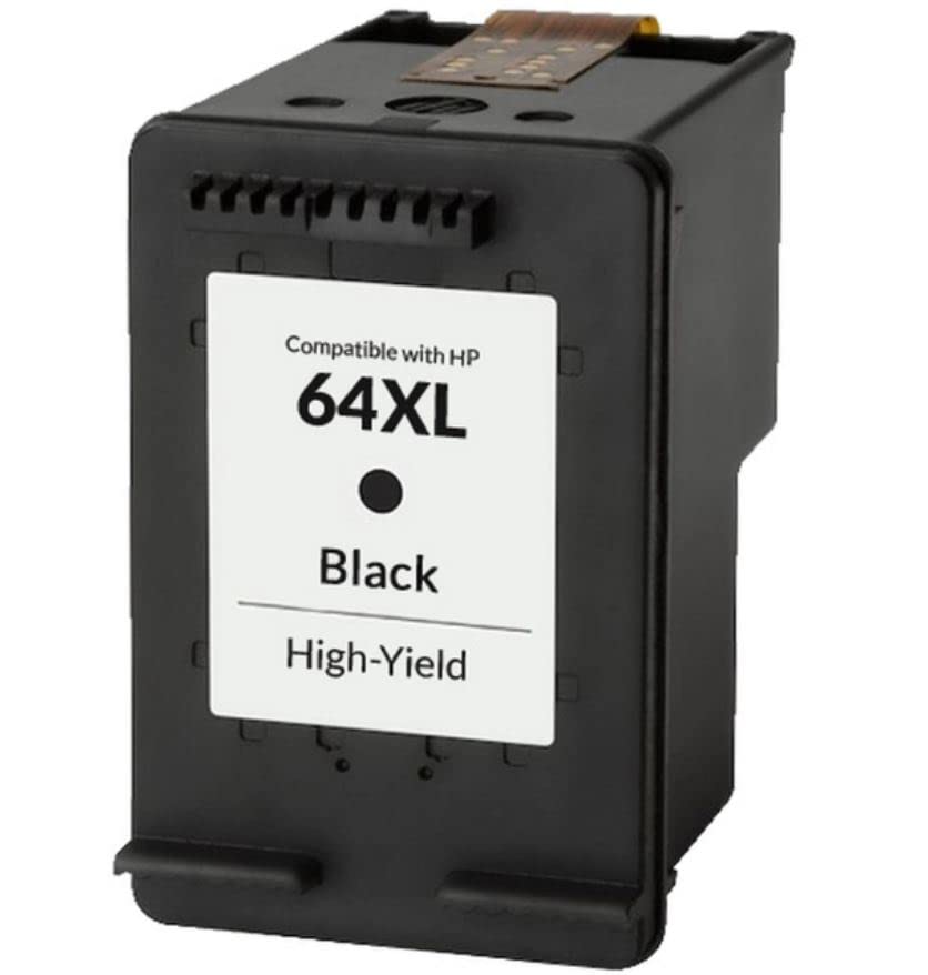 Compatible Black High Yield Ink Cartridge Replacement for HP 64XL