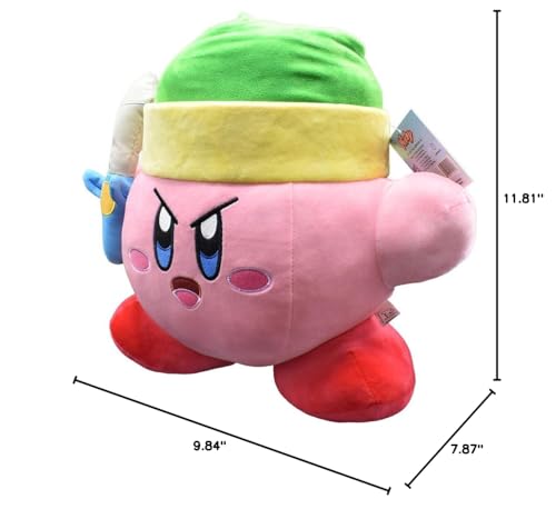 Kirby Sword 12" Mega Plush - Cute Plushies, Big Plush & Soft Pillow Kirby Gifts for Kids & Adults! Kirby Plushes Available Include Whip Kirby, Kirby Sleep, Fighter Kirby, and Link Kirby Sword.