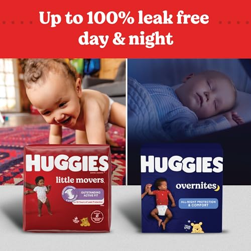 Huggies Size 5 Diapers, Little Movers Baby Diapers, Size 5 (27+ lbs), 50 Count