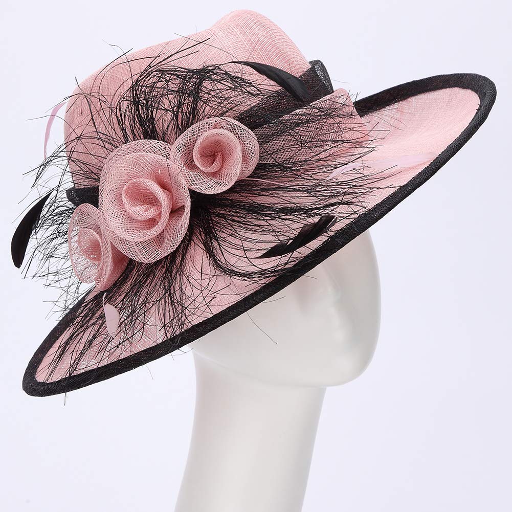 Koola's hats Women 3 Layers Sinamay Kentucky Derby Church Sun Summer Hats