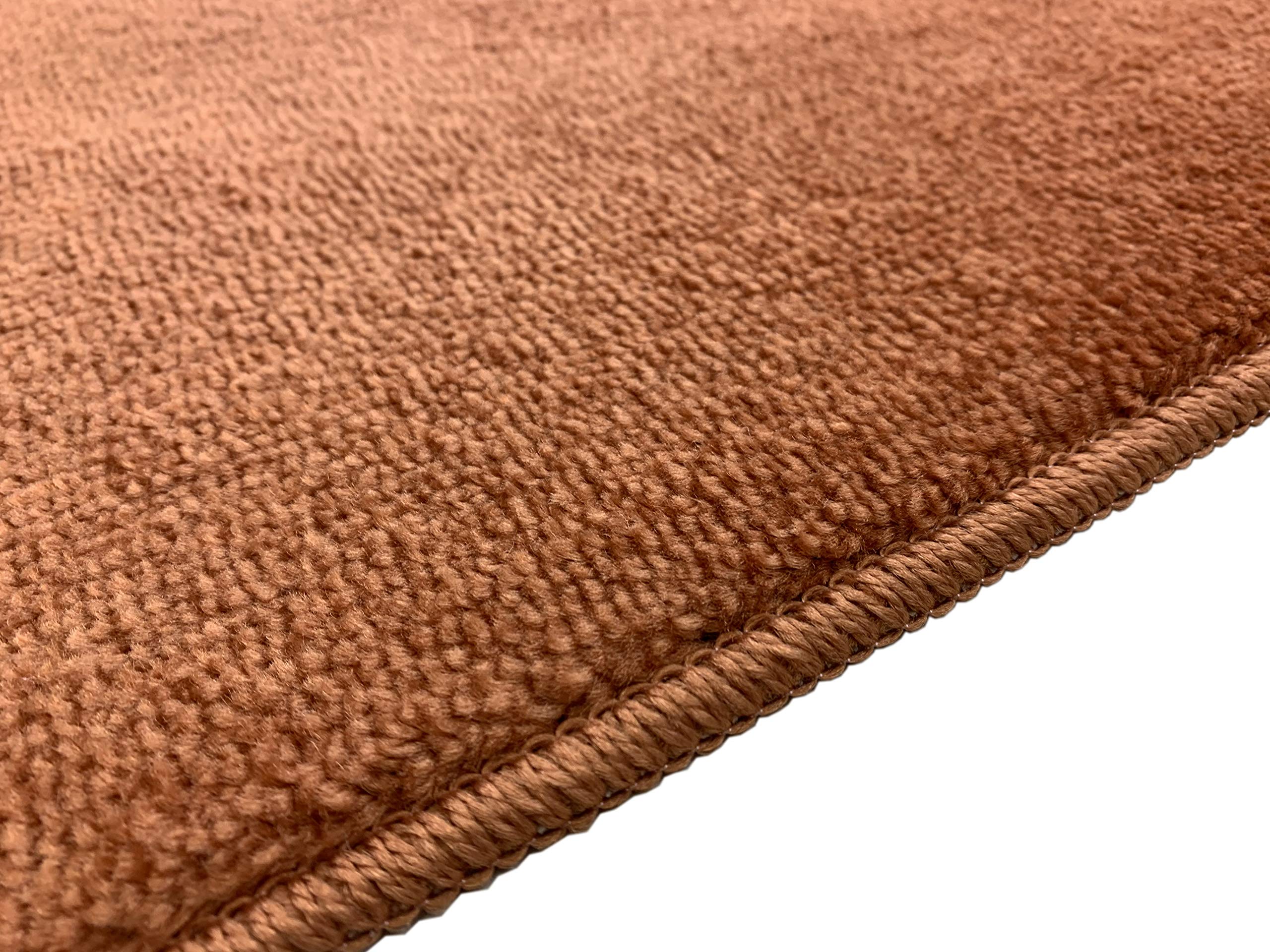 Euro Collection Solid Color Area Rug Rugs Slip Skid Resistant Rubber Backing Machine Washable More Color Options Available (Burnt Orange, 3'3" x 4'11")
