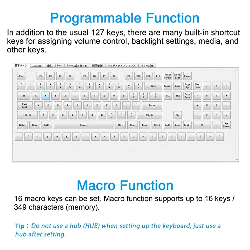 Koolertron One Handed Macro Mechanical Keyboard, Portable Mini One-Handed Mechanical Gaming Keypad 23 Fully Programmable Keys (RGB Backlit/Blue switches)