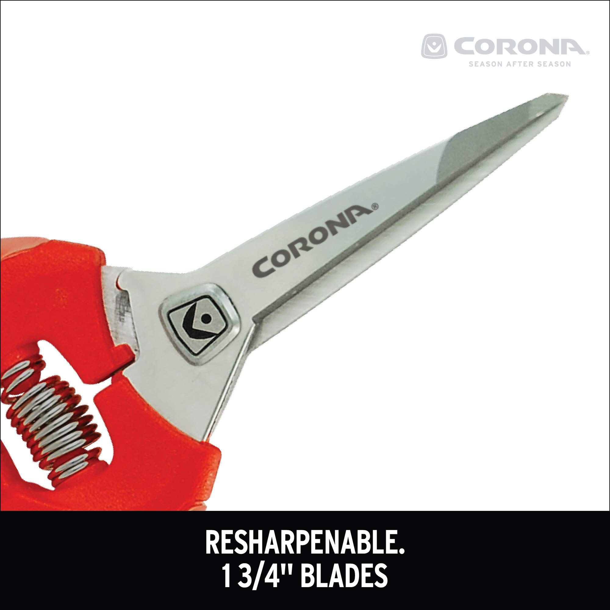 Corona FS 3214D ComfortGEL Leaf & Stem Micro Snips, Pack of 1, Orange