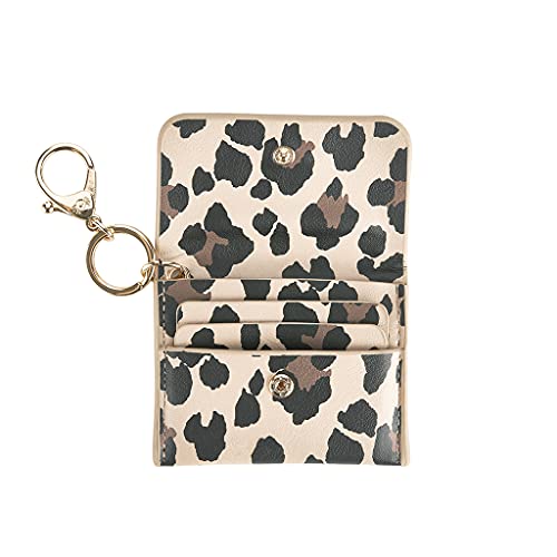 Itzy Ritzy β Itzy Mini Wallet Card Holder & Key Chain Charm; Can Clip to Diaper Bag, Purse, Travel Bag or Keychain; Leopard