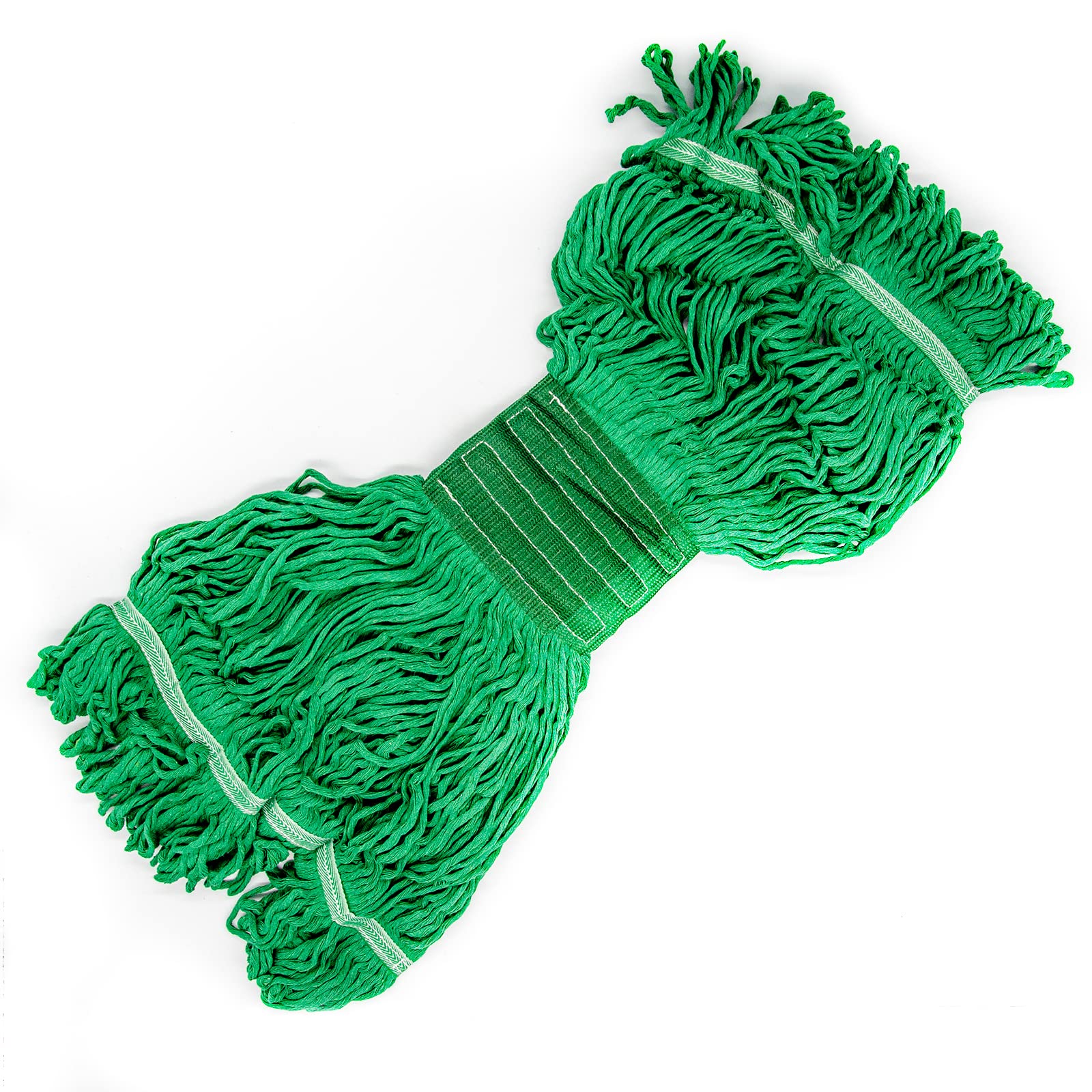 Barbunos Coniglio String Mop Head Looped-End Wet Refill Replacement Heavy Duty Cotton Commercial Industrial Grade Floor Cleaning Removable Washable - Blue & Green (Green, 2)