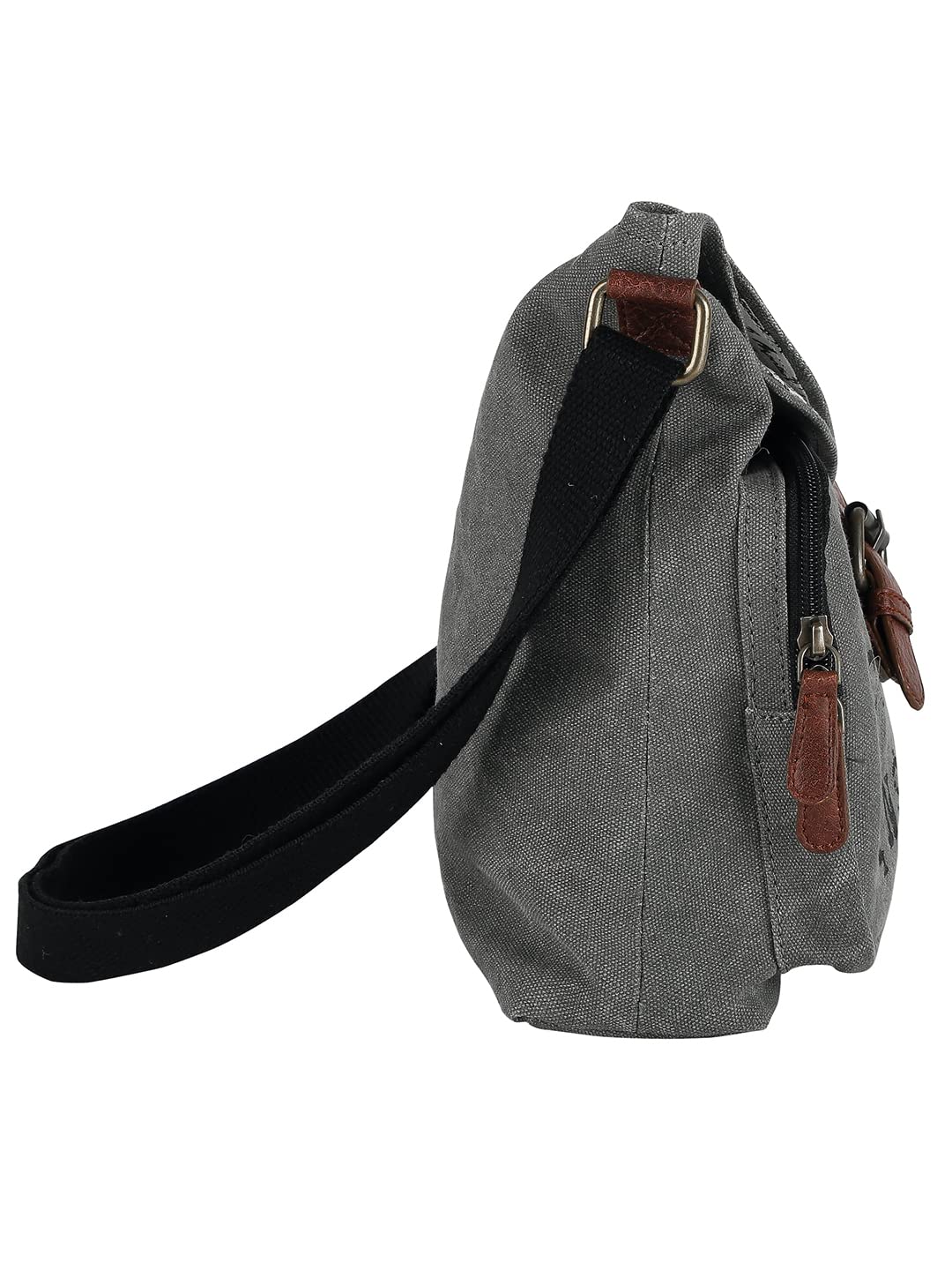 Mona B Dream Create Inspire Upcycled Canvas and Genuine Leather Trims Crossbody