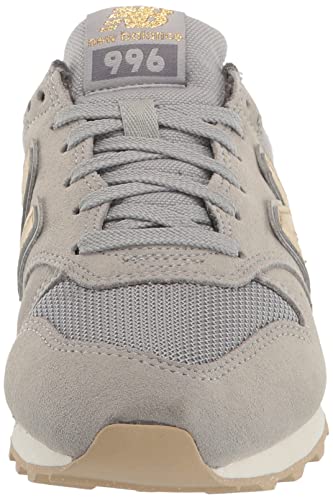 New Balance Women's 996 V2 Sneaker, Team Away Grey/Gold/Raincloud, 10