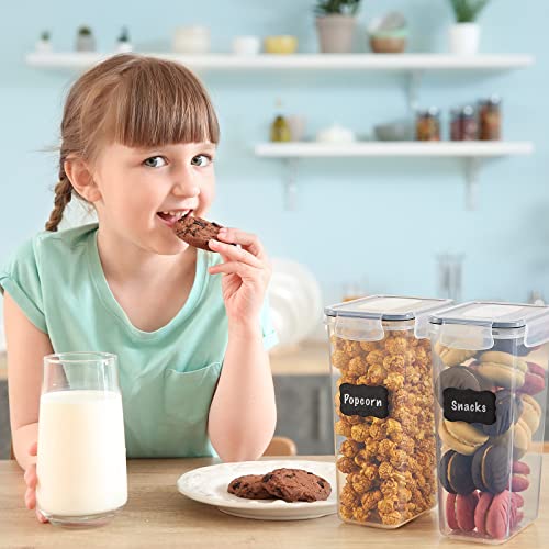 Lifewit 13pcs Airtight Food Storage Containers with Universal Lids, Plastic Cereal Containers Storage Set with Labels Marker in Kitchen Pantry, Sugar Flour Dry Food, BPA Free