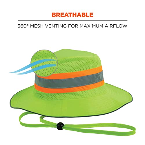 Ergodyne unisex adult Hi-vis Ranger Sun Hat, Lime, Large-X-Large US