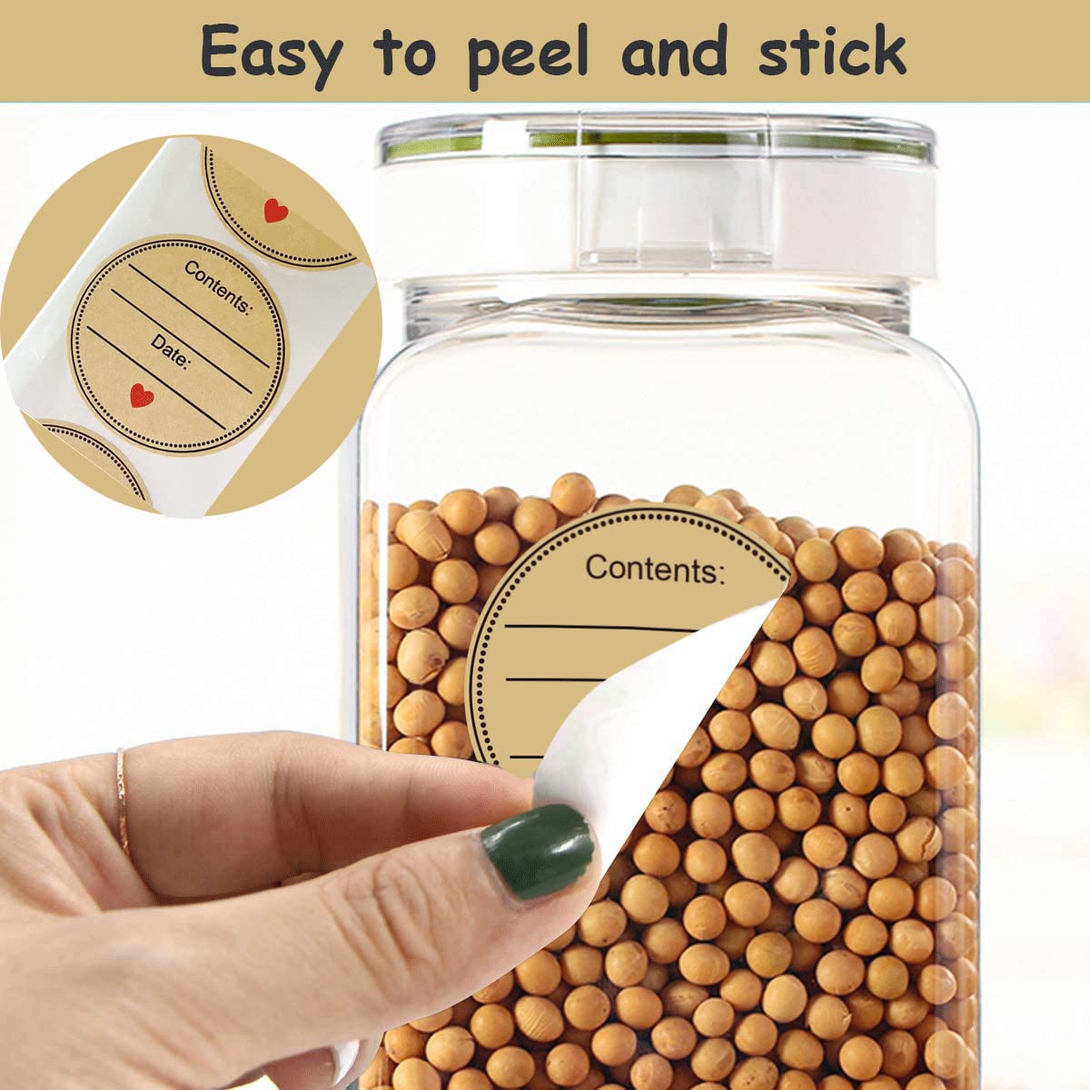Canning Jar Stickers 2'' Kraft Round Shape Spice Labels for Jar Lids - Natural Brown Kraft Stickers for Canning Labels 500 Pcs Mason Jar Labels for Jar,Bottle Seal,Store Owners,Crafts, Oganizing,Gift