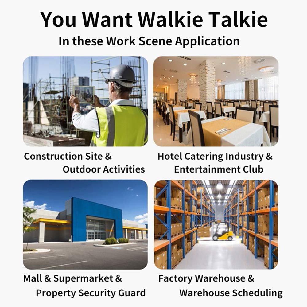 Baofeng Walkie Talkies, BF-888s Plus Two-Way Radios Walkie Talkie Fast USB-Charging Long Range Walky Talky for Adults with Earpieces and Mic (Black,4 Packs)