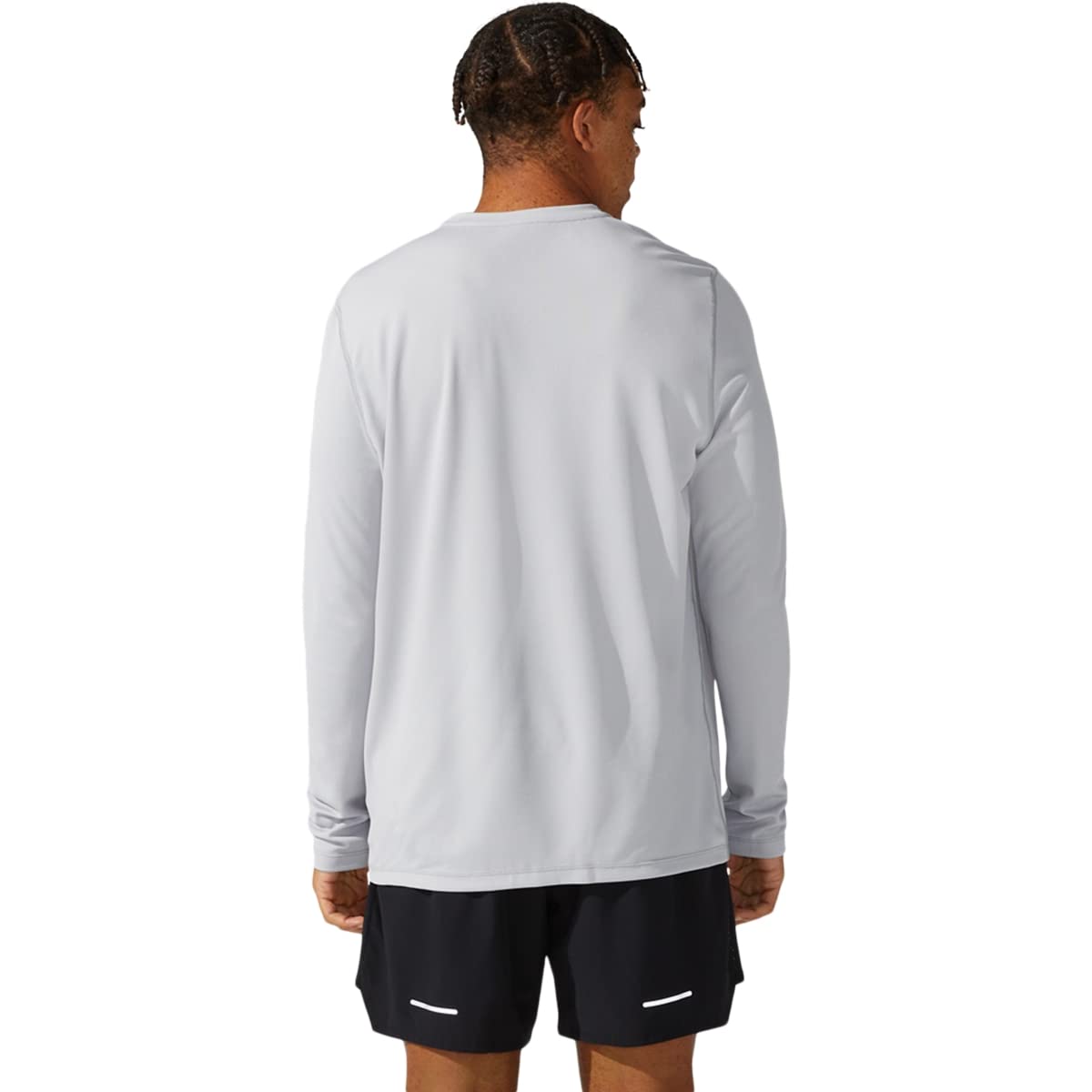 ASICS Men's Ready-Set II Long Sleeve, Mid Grey, L