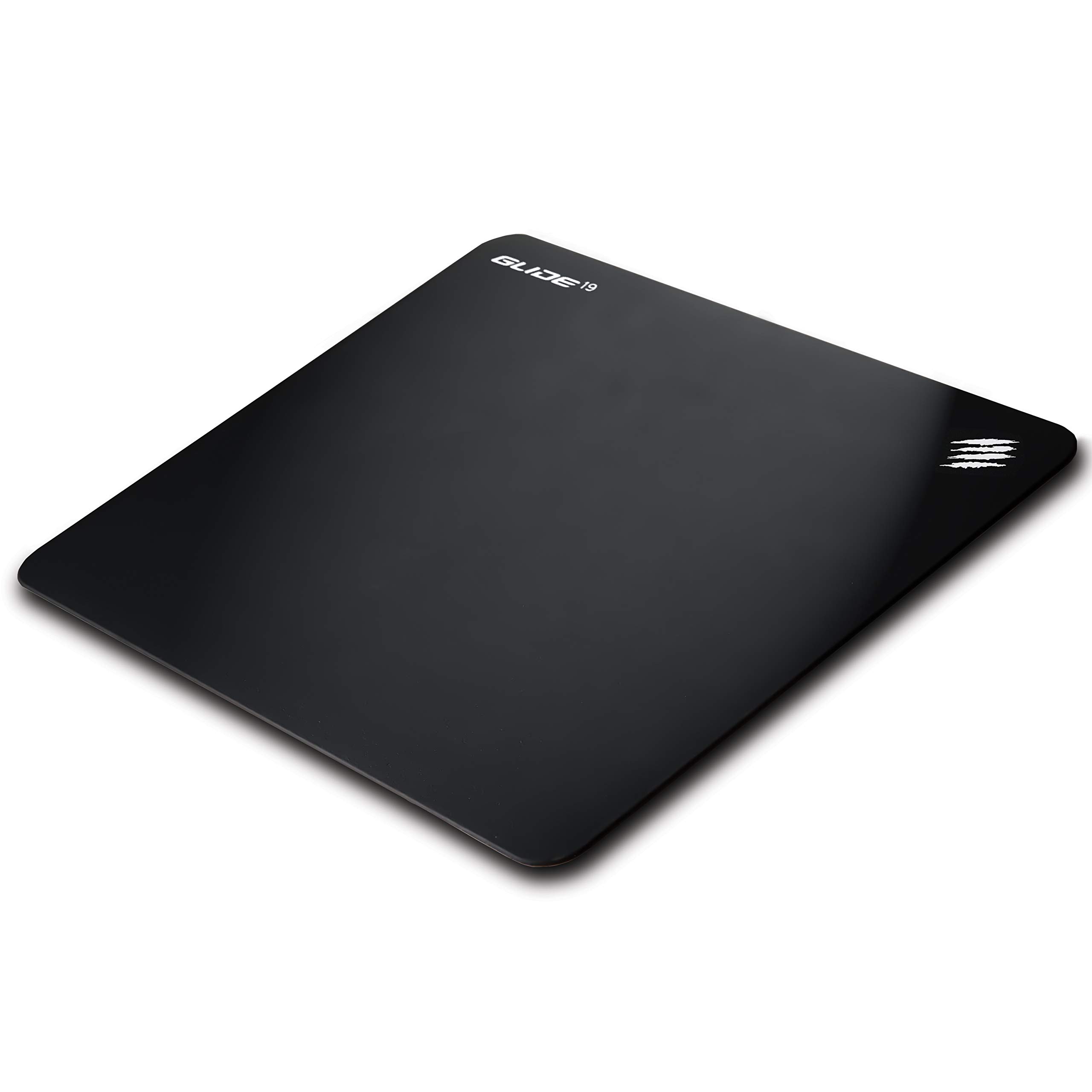 Mad Catz The Authentic G.L.I.D.E. 19 High Performance Gaming Mouse Pad Water Resistant Gaming Surface With Heat Bonded Edges And Non-Slip Silicone Base 12.4 x 15.4 in, Black