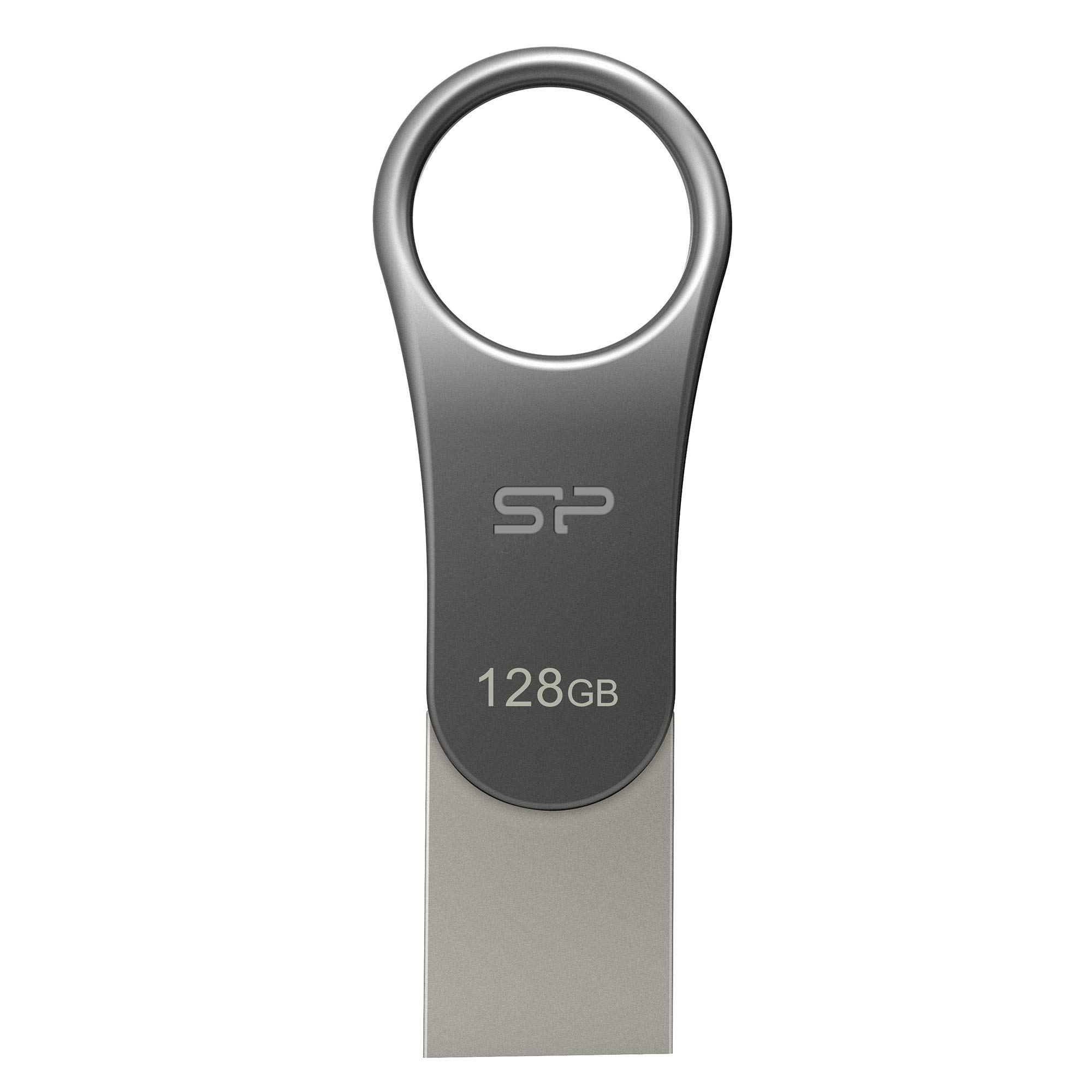 Silicon Power C80 64GB Flash Drive Type C Swivel Dual Flash Drive (USB-A 3.0 / USB-C) Ready for Smartphones, Tablets and New MacBook (SP064GBUC3C80V1S)