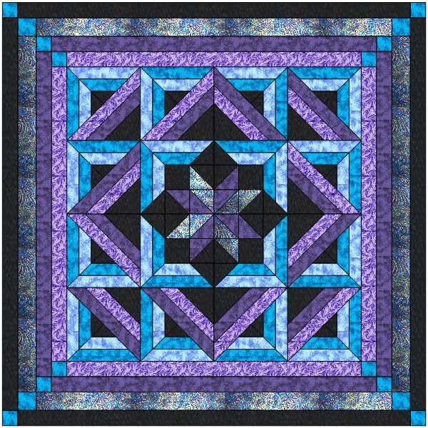 Material Maven Easy Quilt Kit Twilight/Queen!//Precut/Ready to Sew!!