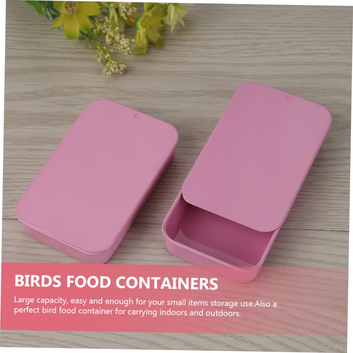 Ciieeo 8Pcs Boxes Pink push-pull box storage cubes with lid empty tin containers with containers with lids jewelry organizer tray metal storage organizer storage tank pill iron travel