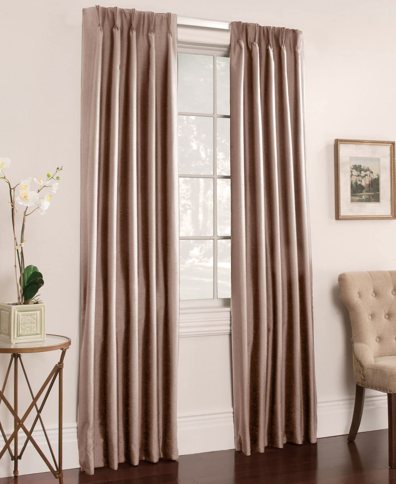 Miller Curtains Buckingham Antique Satin Pair of Window Panels
