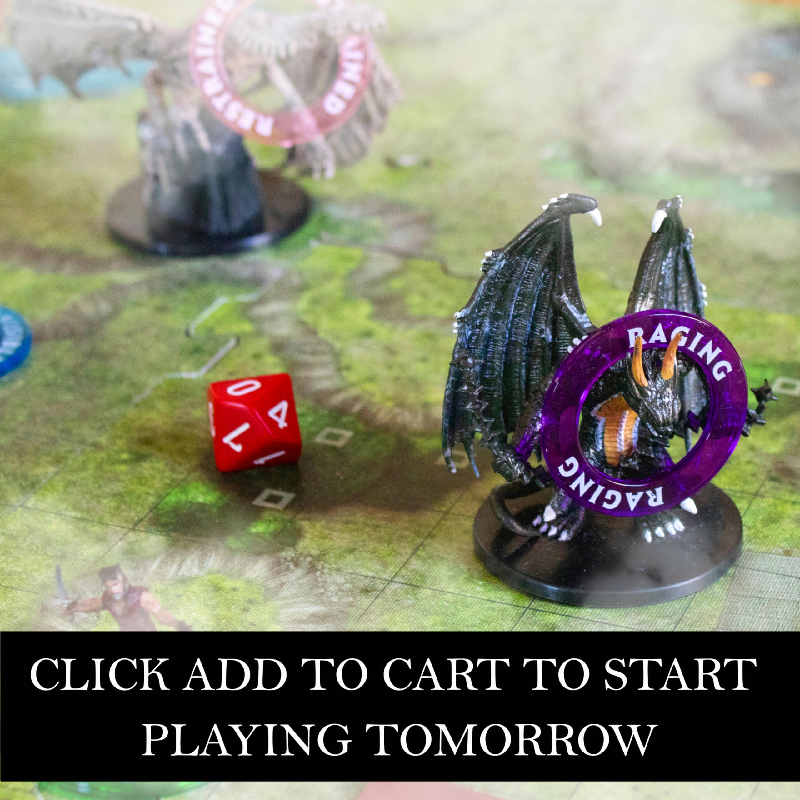 Kraftex DND Condition Rings [96pcs]: DND Accessories for Dungeon Masters to Track DND Spell Effects. Condition Markers D&D Accessories use as DND Tokens, DND Ring, DND Status Markers or DM Tools.