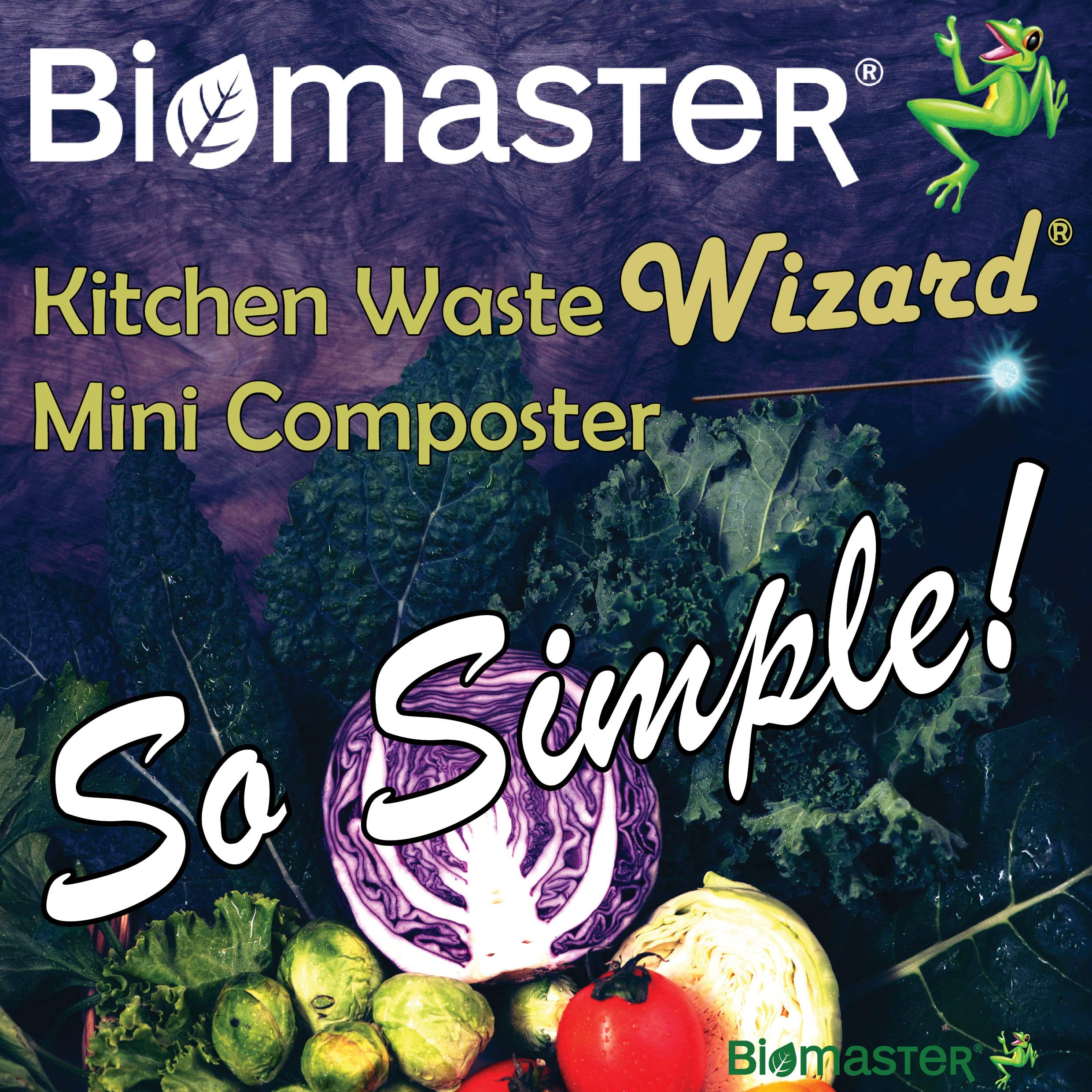 Kitchen Waste Wizard Mini Composter (100% Recycled Material, 10β Width x 18β Height)