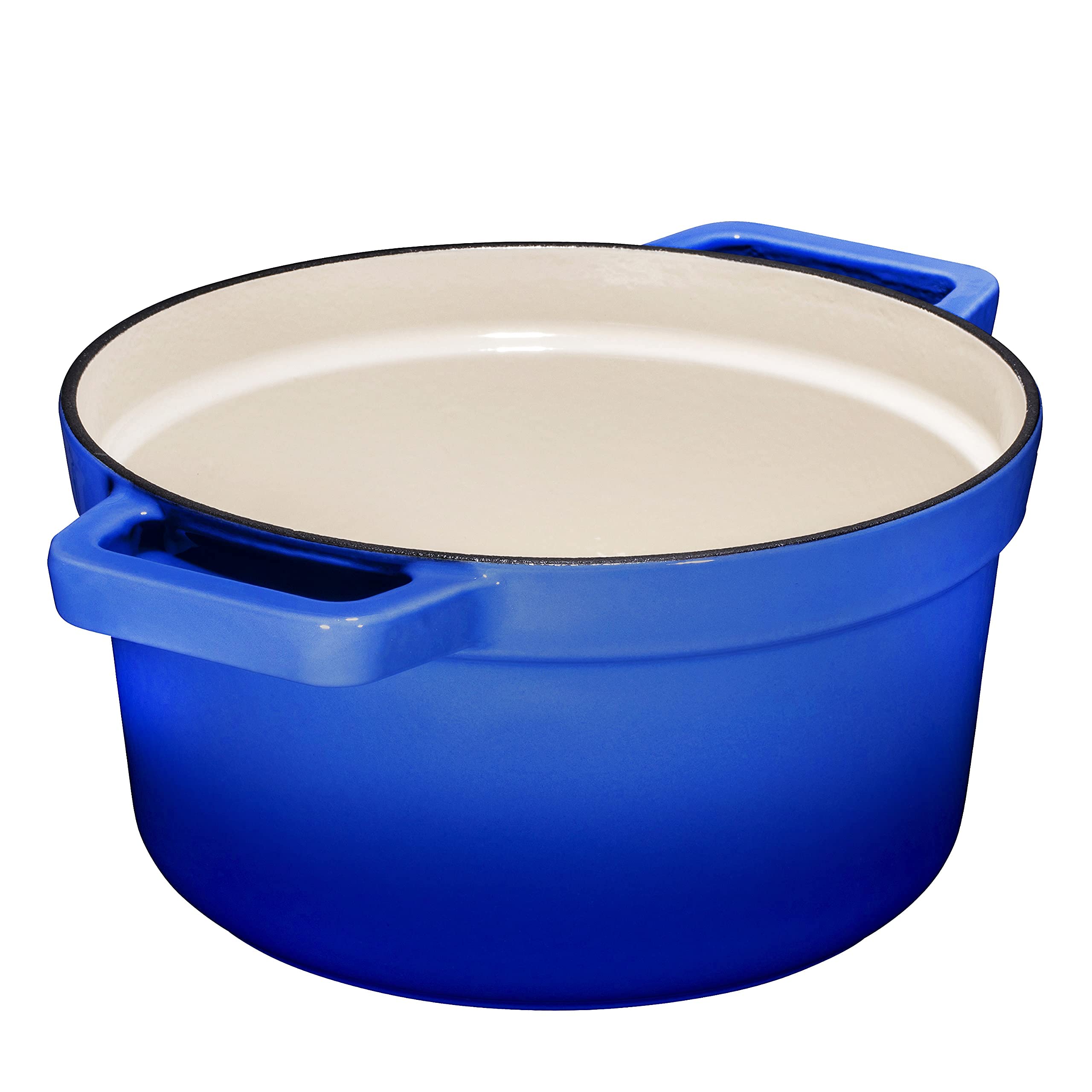 Bruntmor Pre-Seasoned 6.5 qt Enameled Cast Iron Round Dutch Oven, 6.5 Quart Dutch Ovens Pot With Lid And Handle, Heavy Duty Casserole Dish, Hand Wash Only, Red